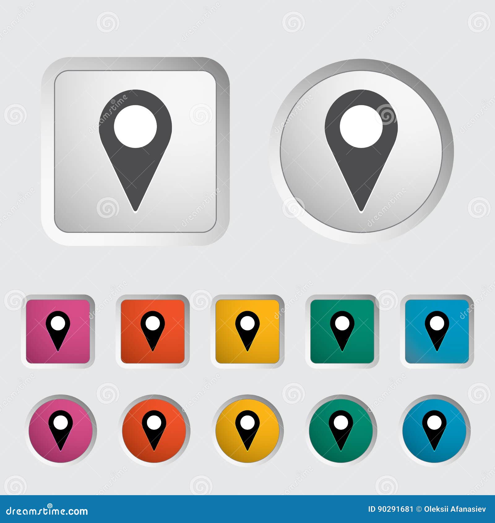 Map pointer single icon. stock vector. Illustration of collection ...