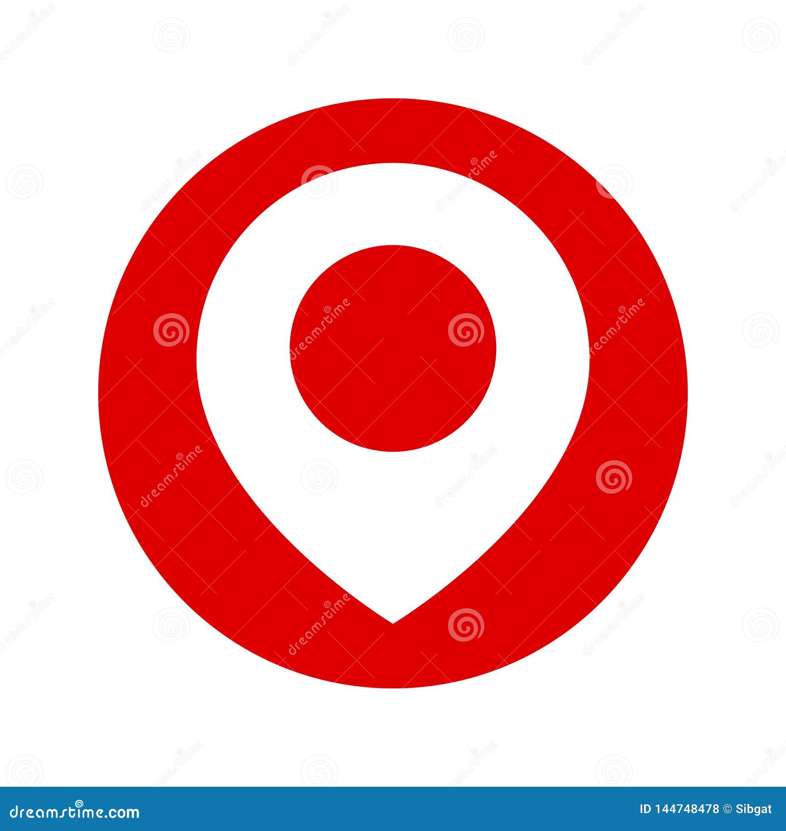 Map Pointer Symbol. Flat Icon or Logo for Web Design, UI, Mobile App ...