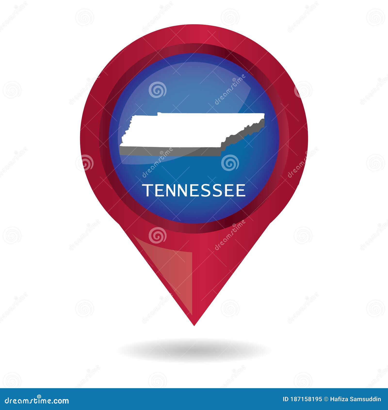 Map Pointer with Tennessee State. Vector Illustration Decorative Design ...