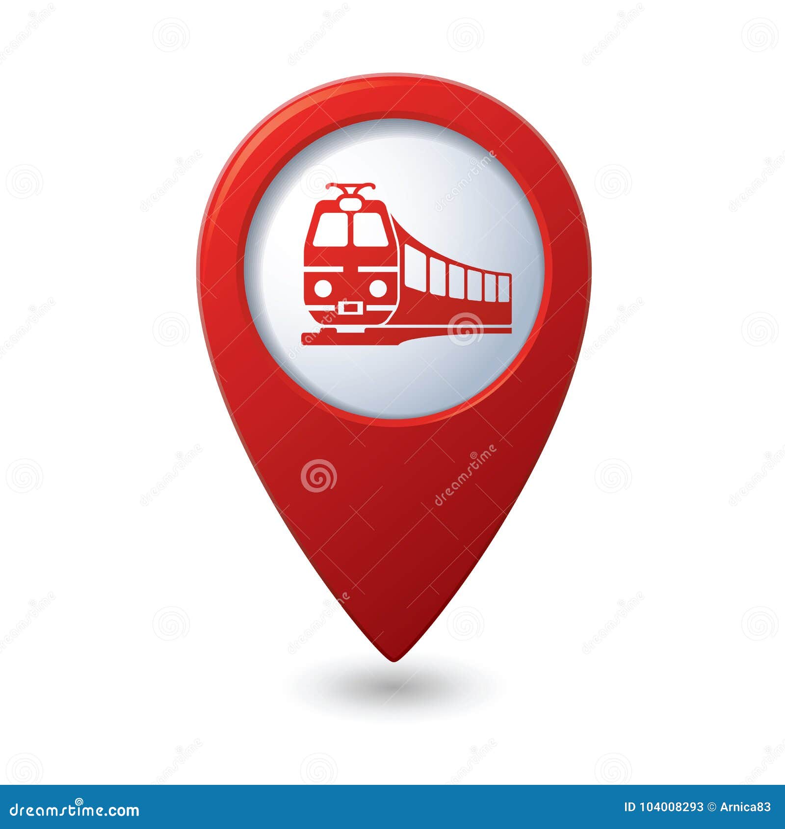 Map Pointer with Train Symbol Stock Vector - Illustration of business ...