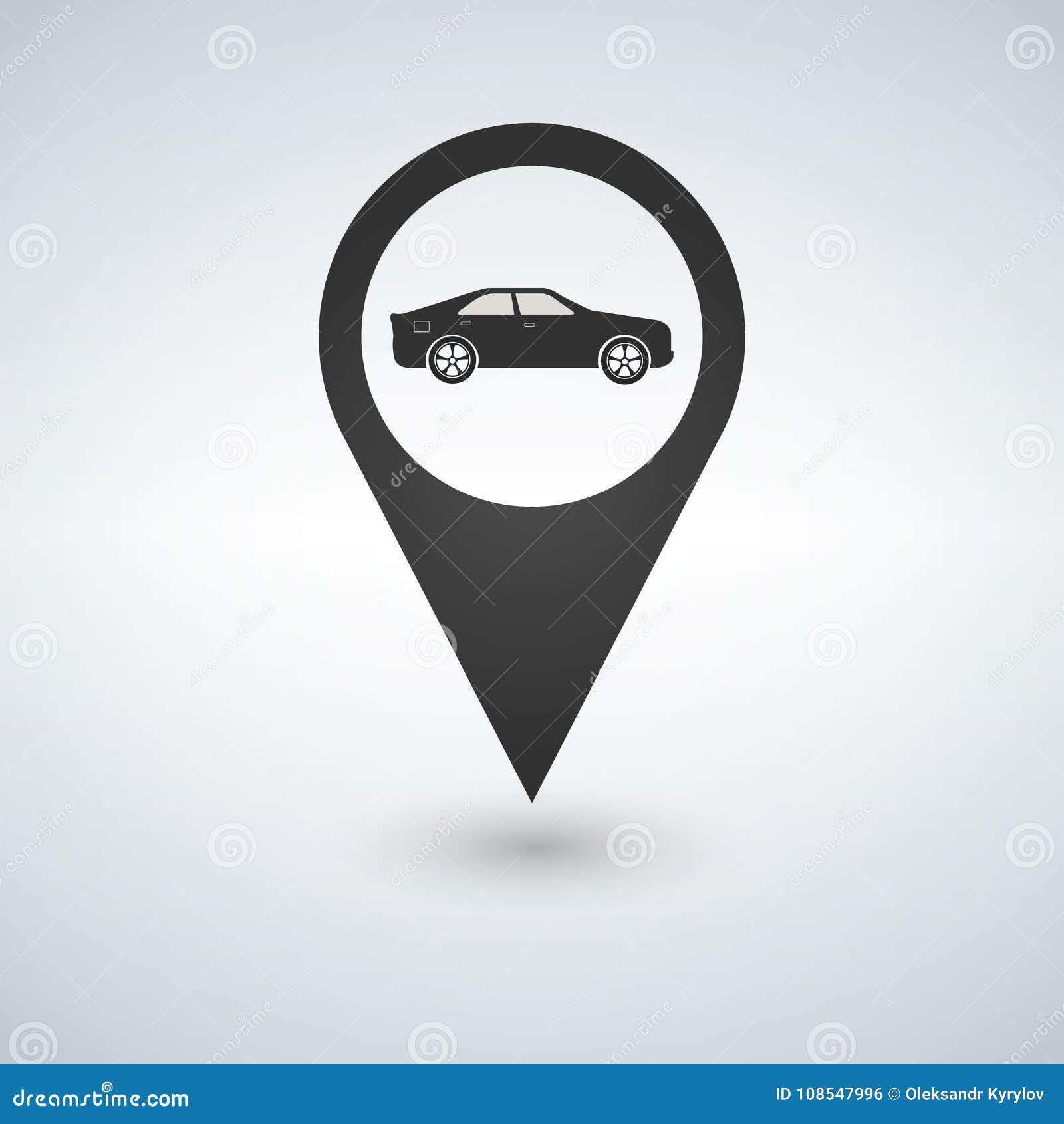 Map Pointer for Transport. Car Mark, Illustration. Stock Illustration ...