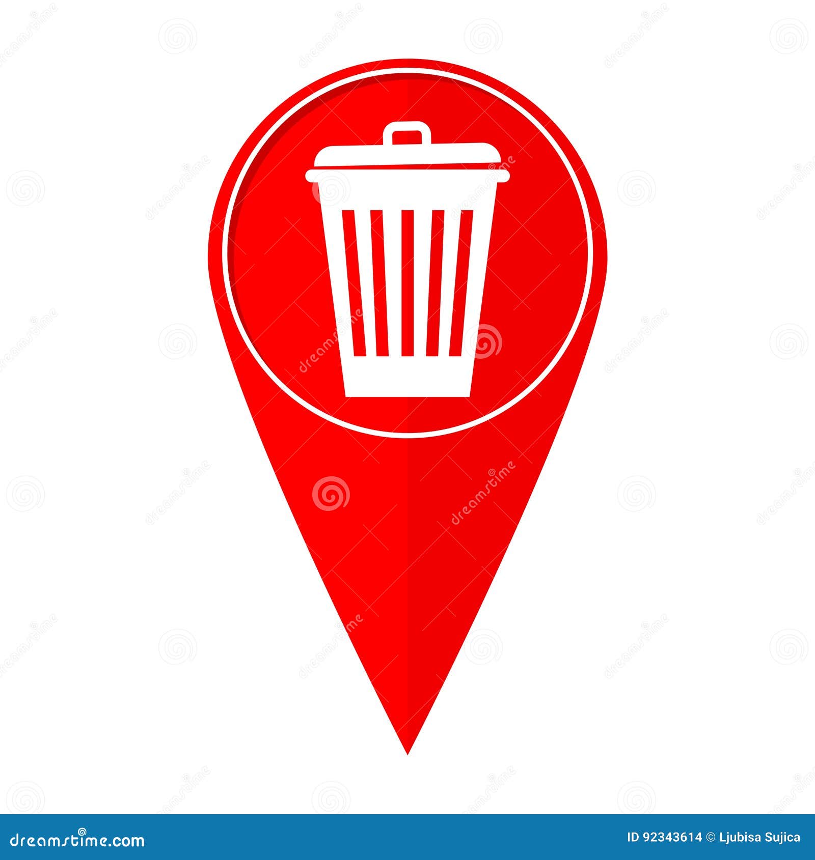 Map pointer trash stock vector. Illustration of internet - 92343614
