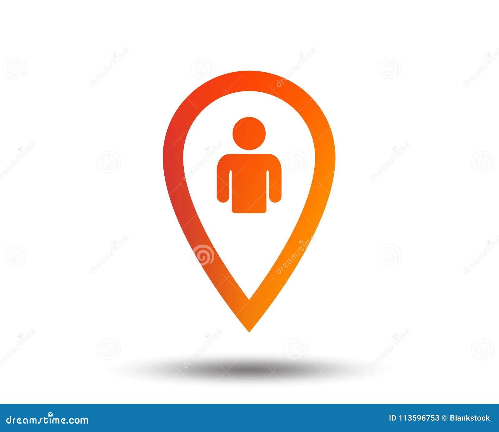 Map Pointer User Sign Icon. Marker Symbol. Stock Vector - Illustration ...