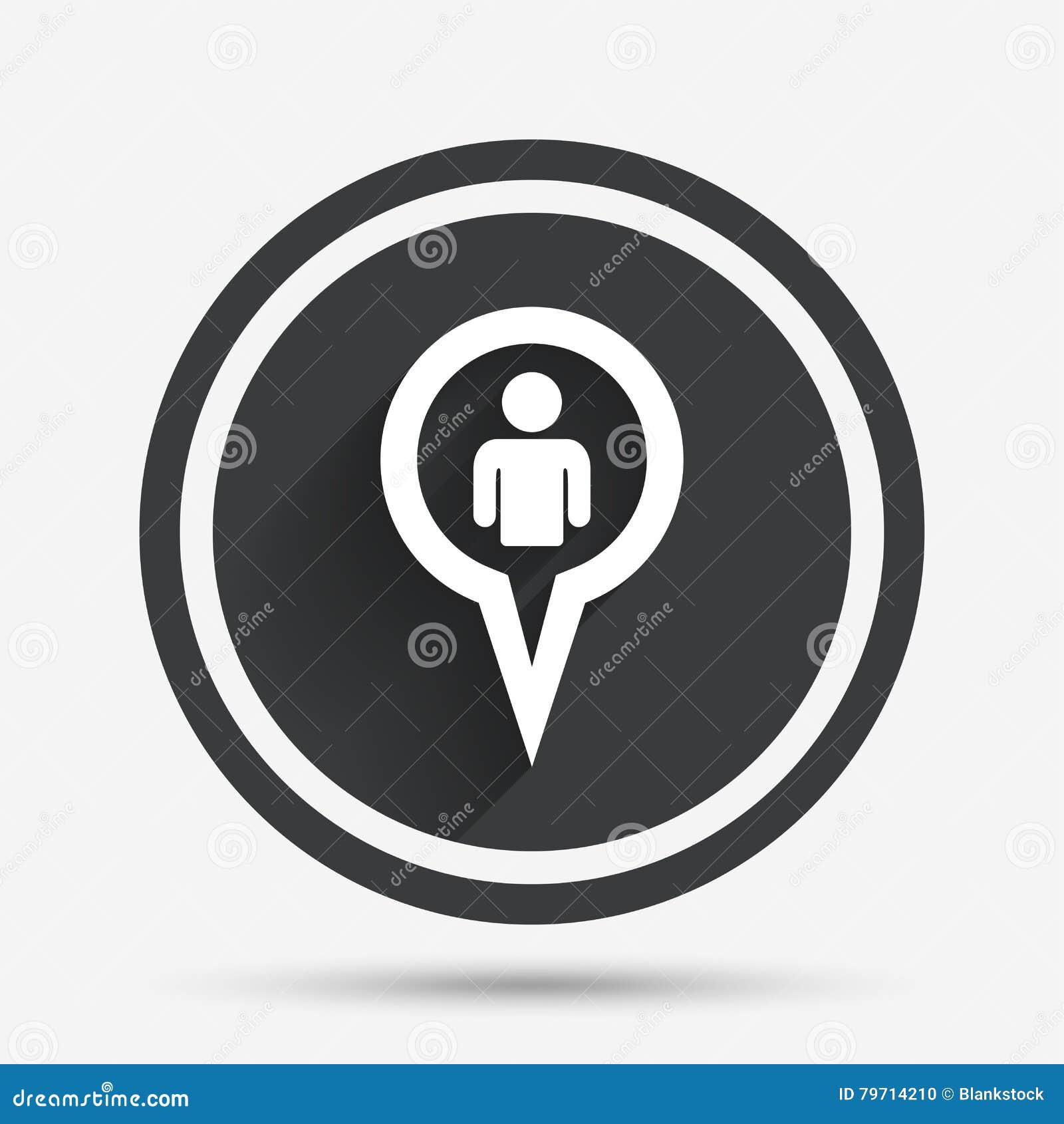 Map Pointer User Sign Icon. Marker Symbol. Stock Vector - Illustration ...