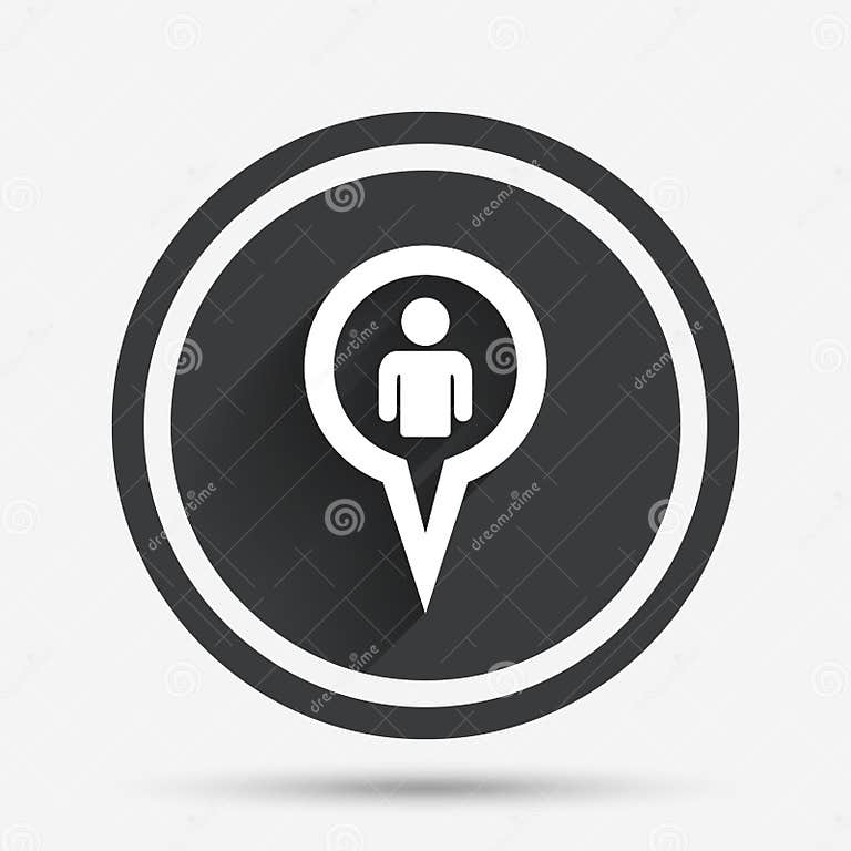 Map Pointer User Sign Icon. Marker Symbol. Stock Vector - Illustration ...