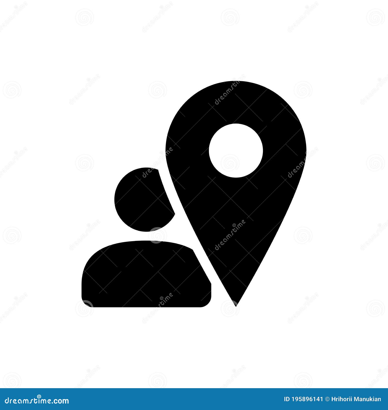 Map Pointer User Sign Icon. One of Set Web Icons Stock Vector ...