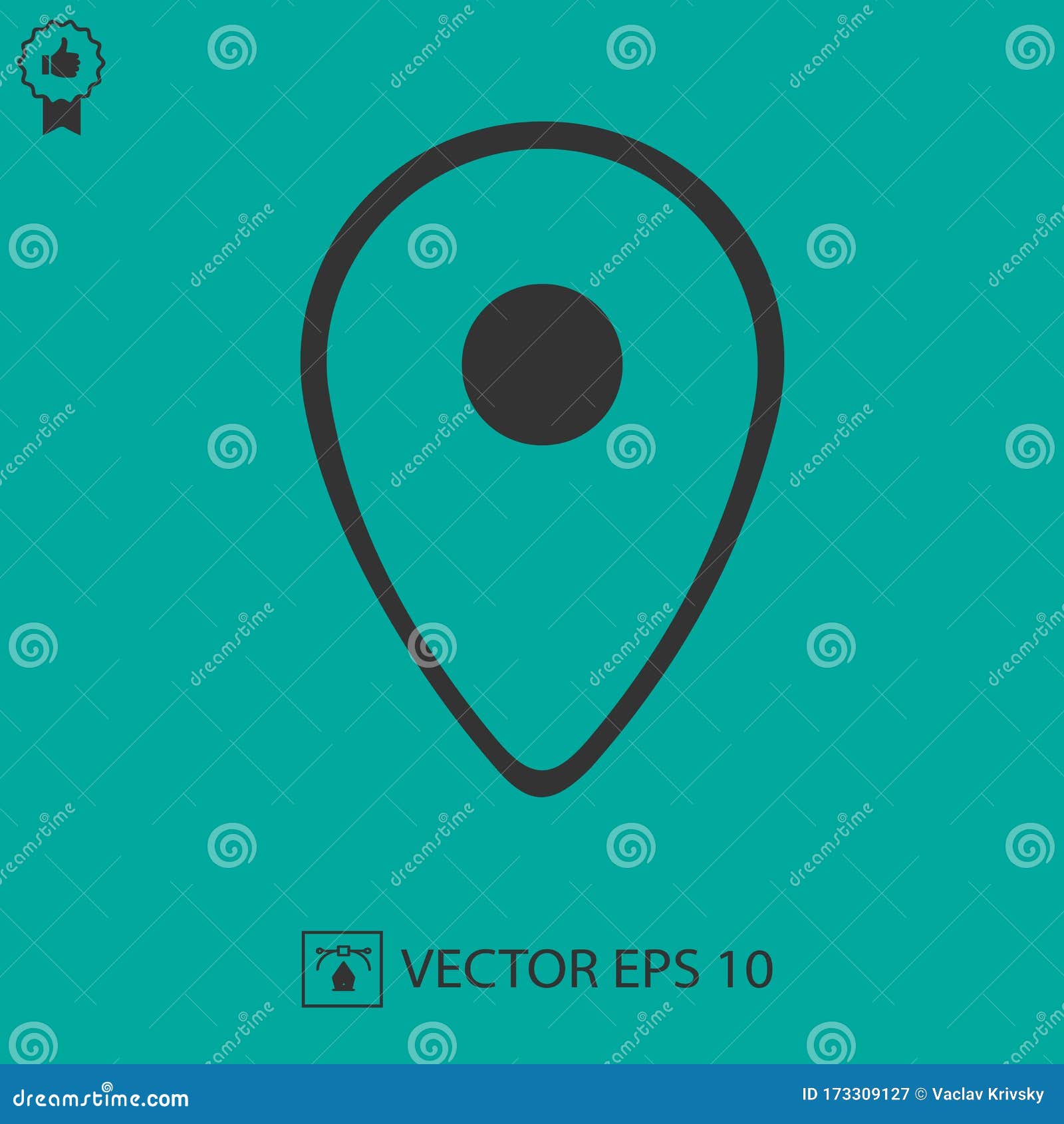 Map Pointer Vector Icon Eps 10. Mark Symbol Stock Vector - Illustration ...