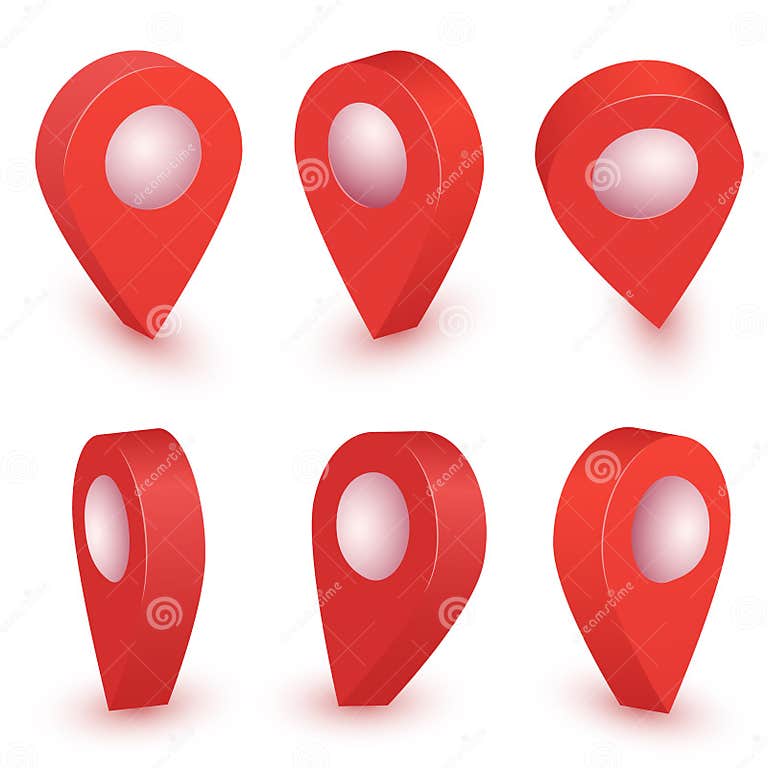 Map Pointer Vector Illustration. Location Symbols. Vector Arrow Mark ...