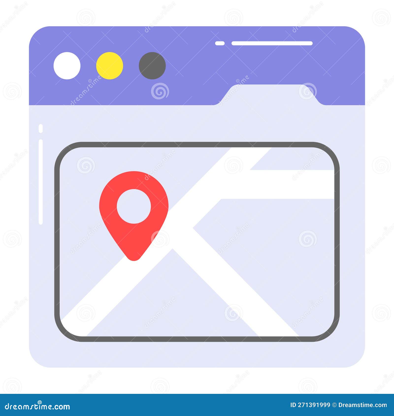 Map Pointer on Webpage, Vector Design of Geolocation in Editable Style ...