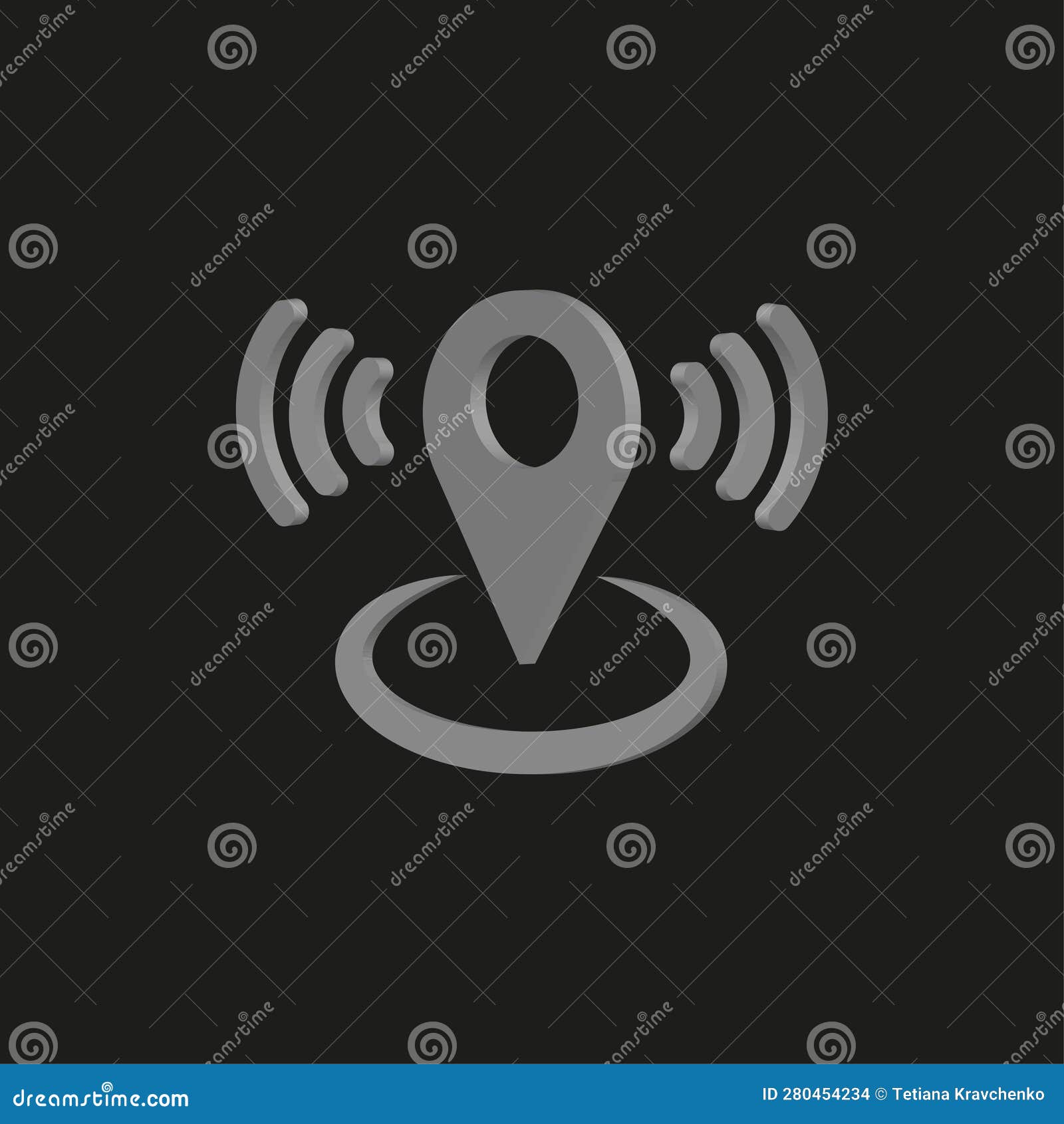 Map Pointer with Wifi Symbol. Vector Illustration. Stock Image Stock ...
