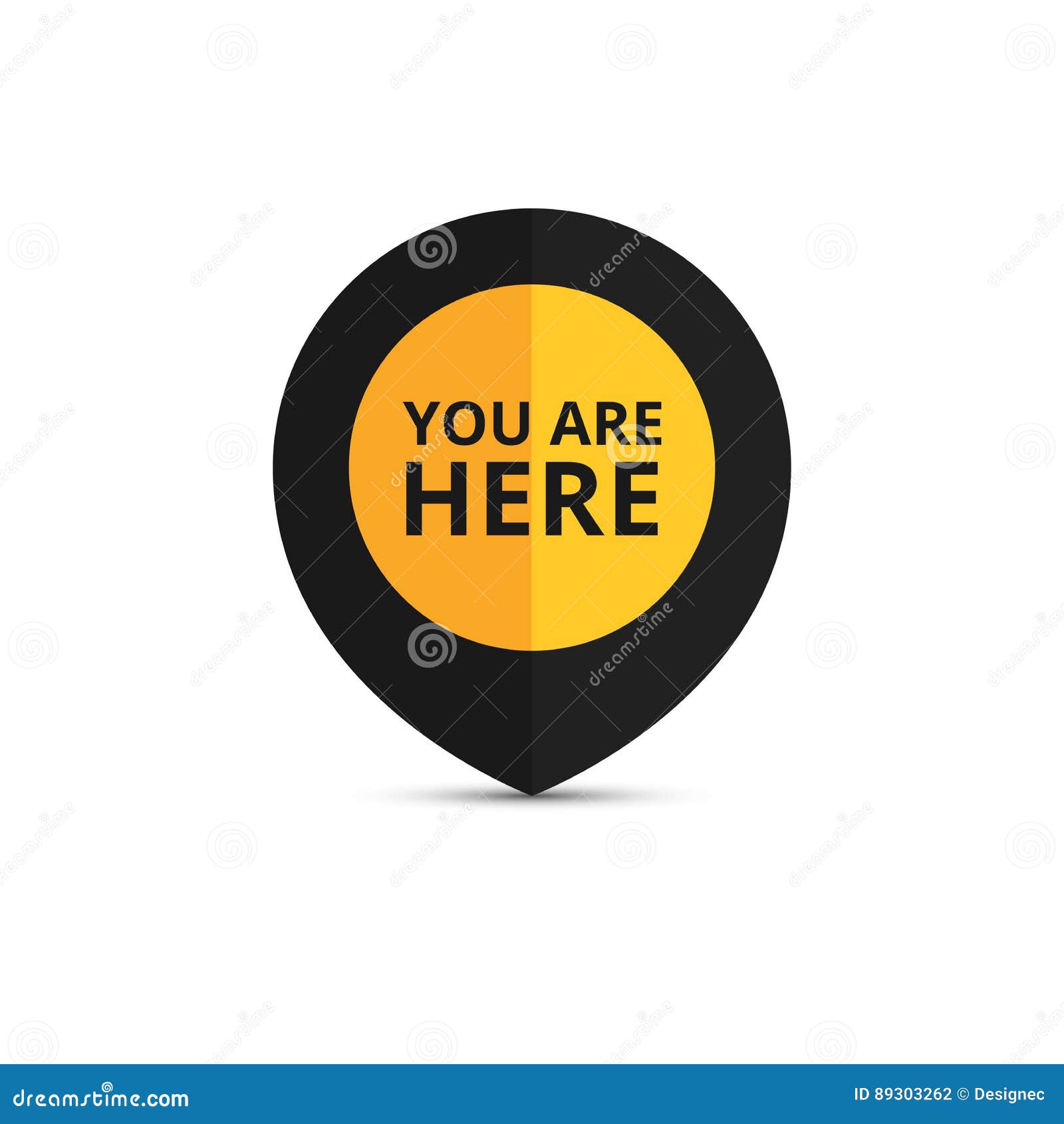 Map Pointer with Your Location Sign. You are Here Sign Stock Vector ...