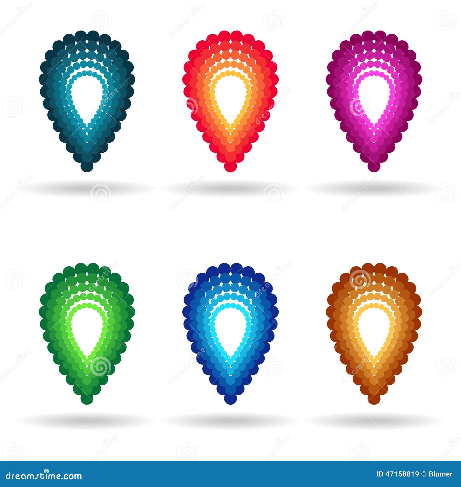 Map pointers stock vector. Illustration of creative, navigation - 47158819