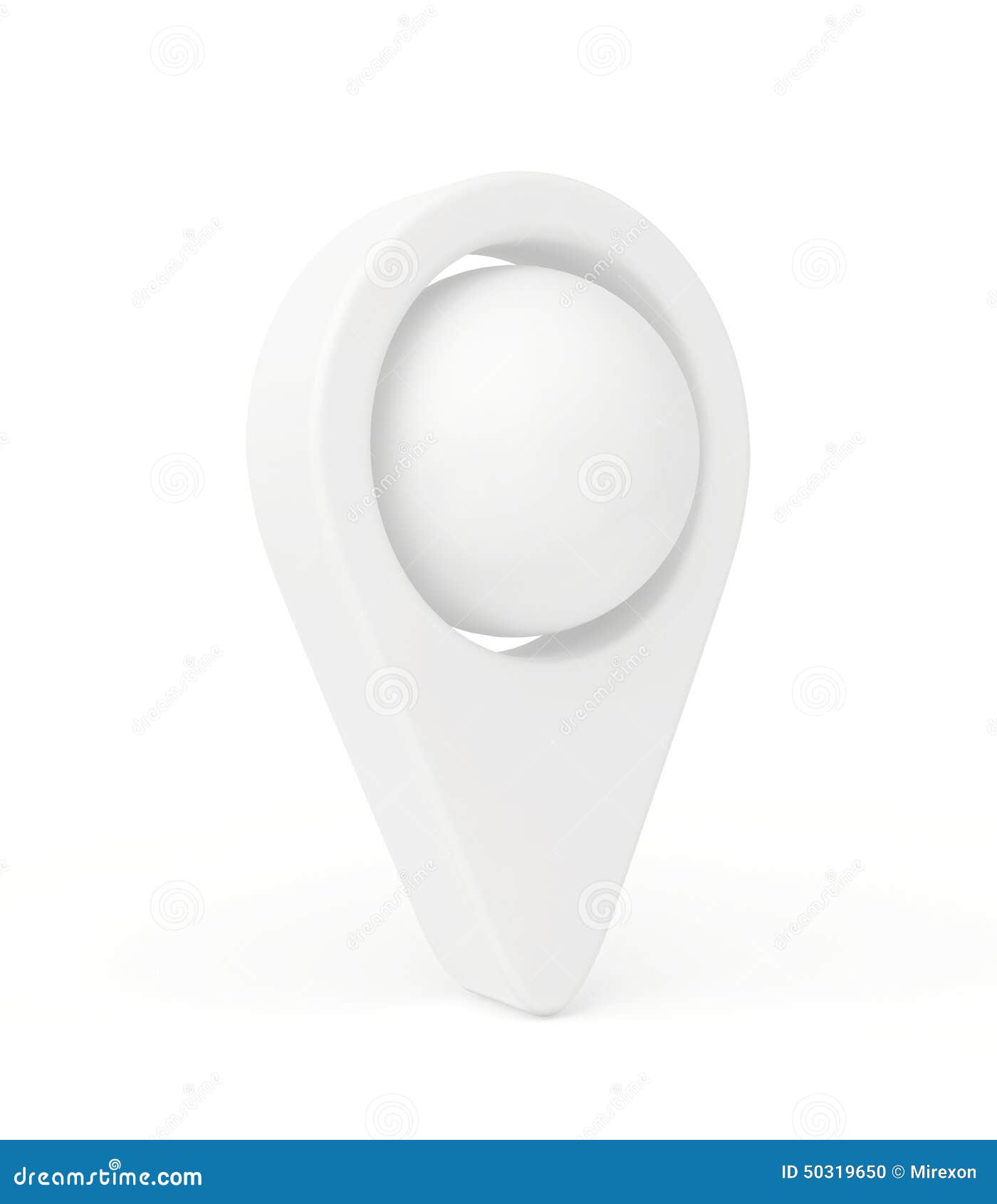 Map Pointers. 3d Render on White Background Stock Illustration ...