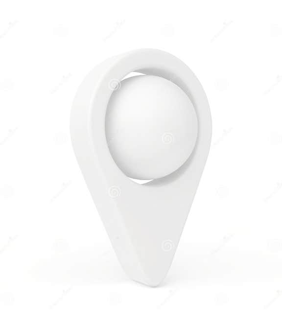 Map Pointers. 3d Render on White Background Stock Illustration ...