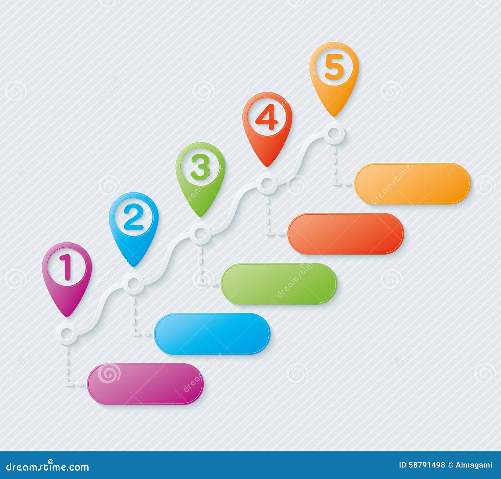 Map Pointers Steps Infographic Stock Vector - Illustration of business ...