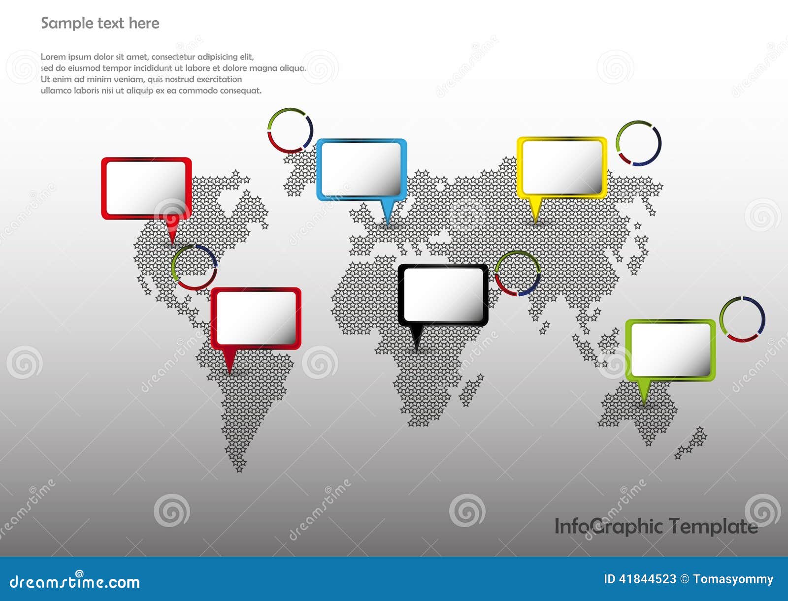 Map with pointers stock illustration. Illustration of internet - 41844523