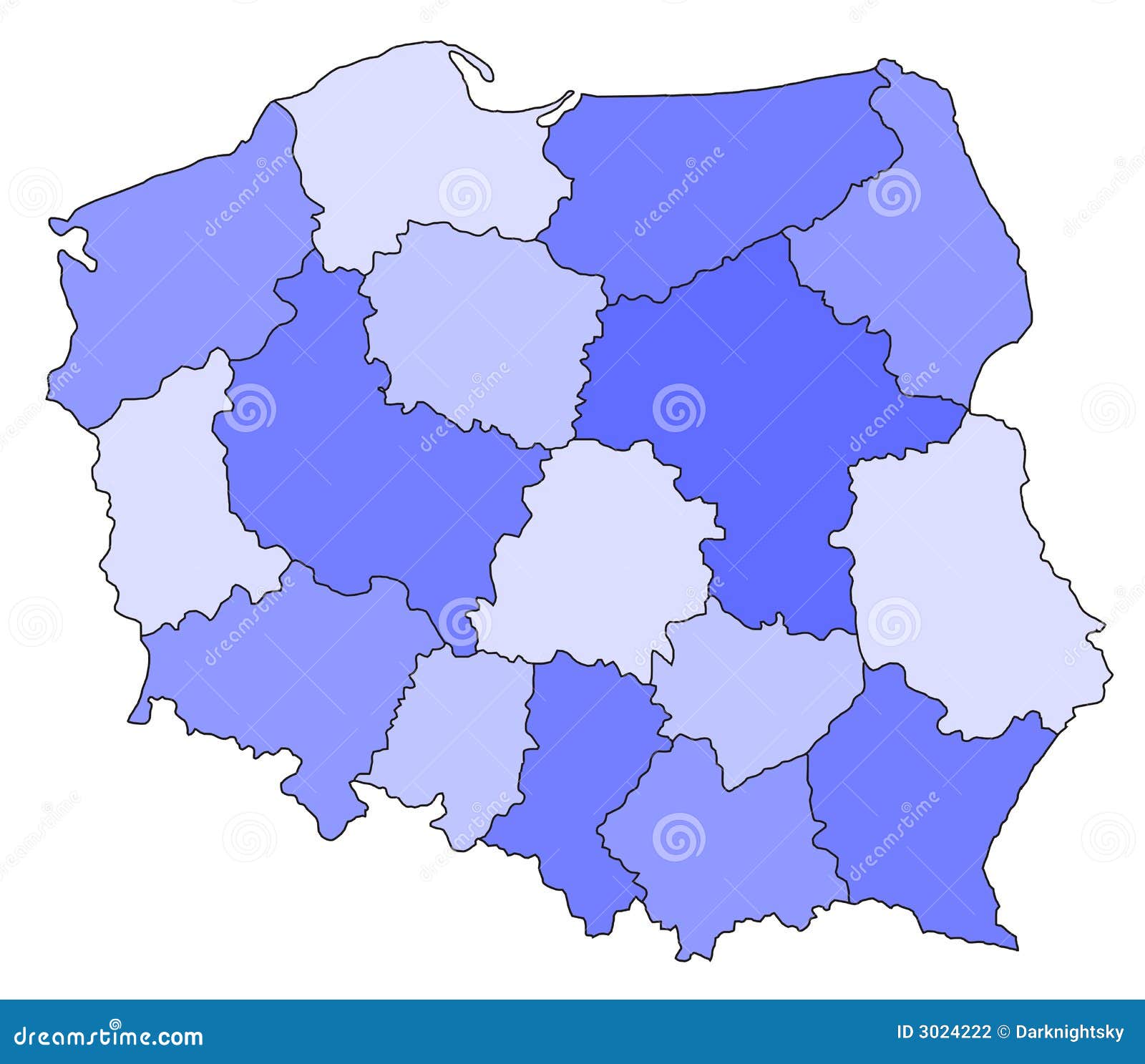 Map of Poland stock illustration. Illustration of warschau - 3024222