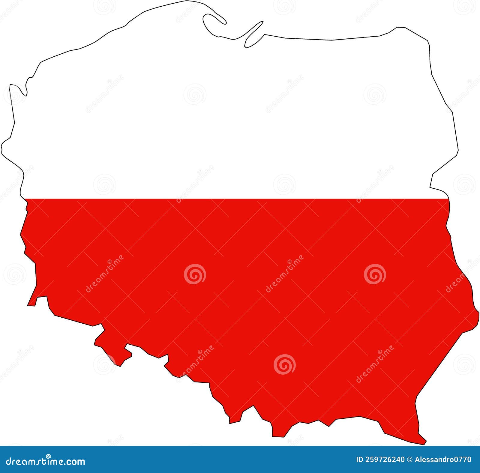 Map of Poland with flag stock illustration. Illustration of politics ...