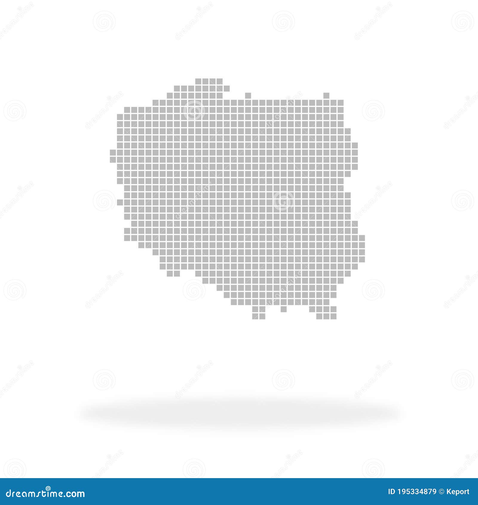 Map of Poland Made with Grey Dots and Shadow Stock Illustration ...