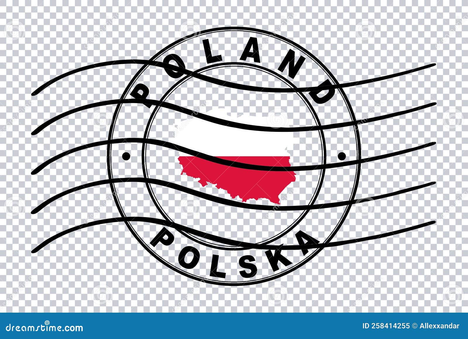 Map of Poland, Postal Passport Stamp, Travel Stamp Stock Illustration ...