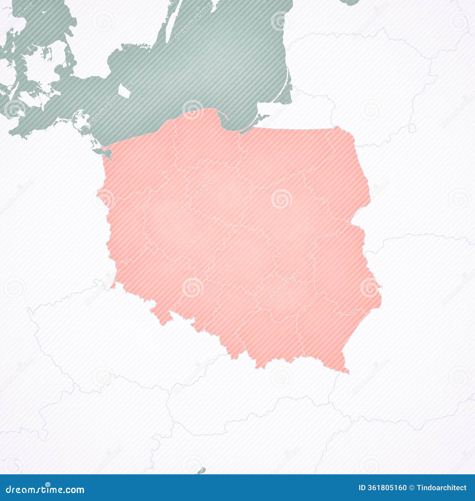 Map Of Poland With Voivodeships Cartoon Vector | CartoonDealer.com ...