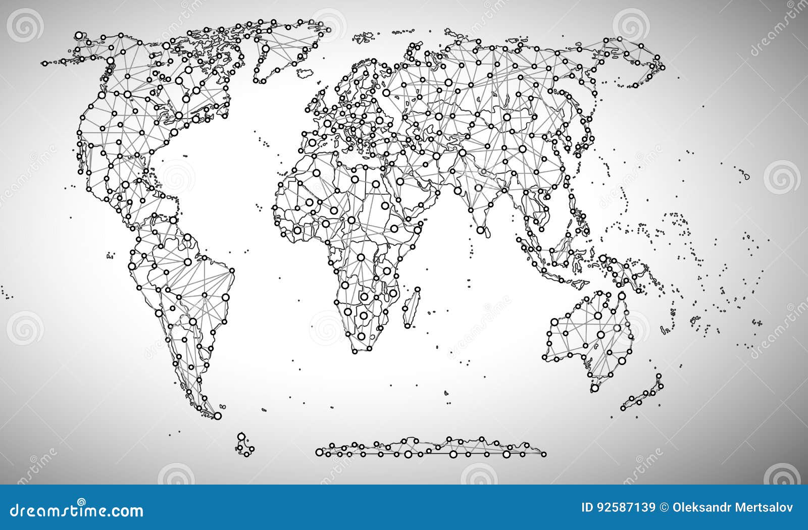 Map Political Abstract of the World Stock Illustration - Illustration ...