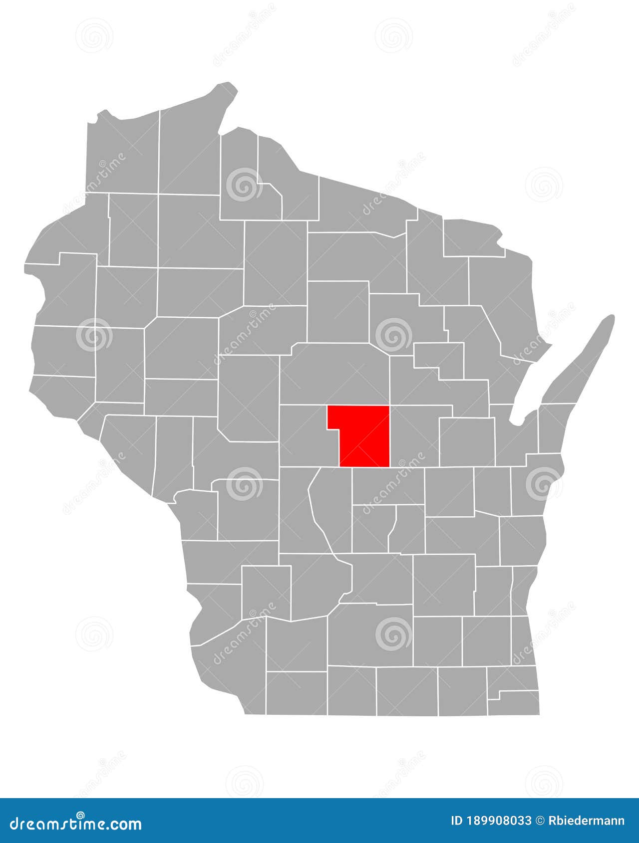 Map of Portage in Wisconsin Stock Vector - Illustration of location ...