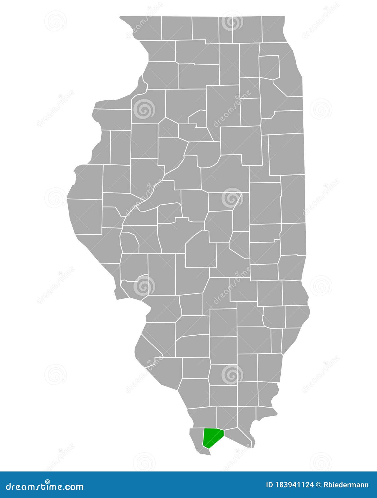 Map of Pulaski in Illinois stock vector. Illustration of vector - 183941124