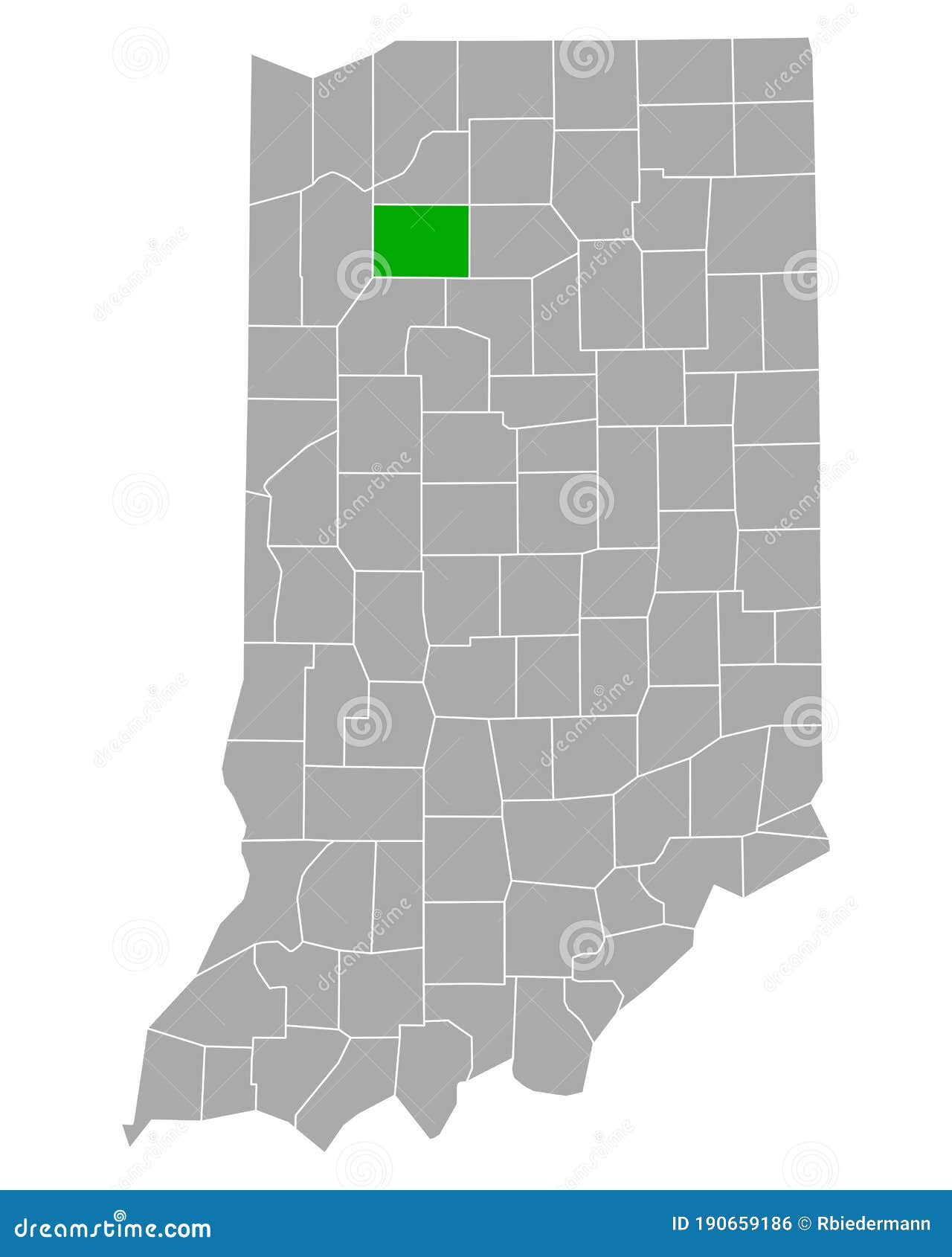 Map of Pulaski in Indiana stock illustration. Illustration of isolated ...