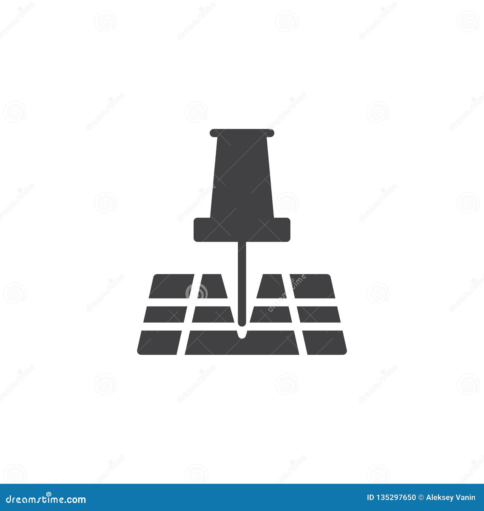 Map push pin vector icon stock vector. Illustration of perfect - 135297650
