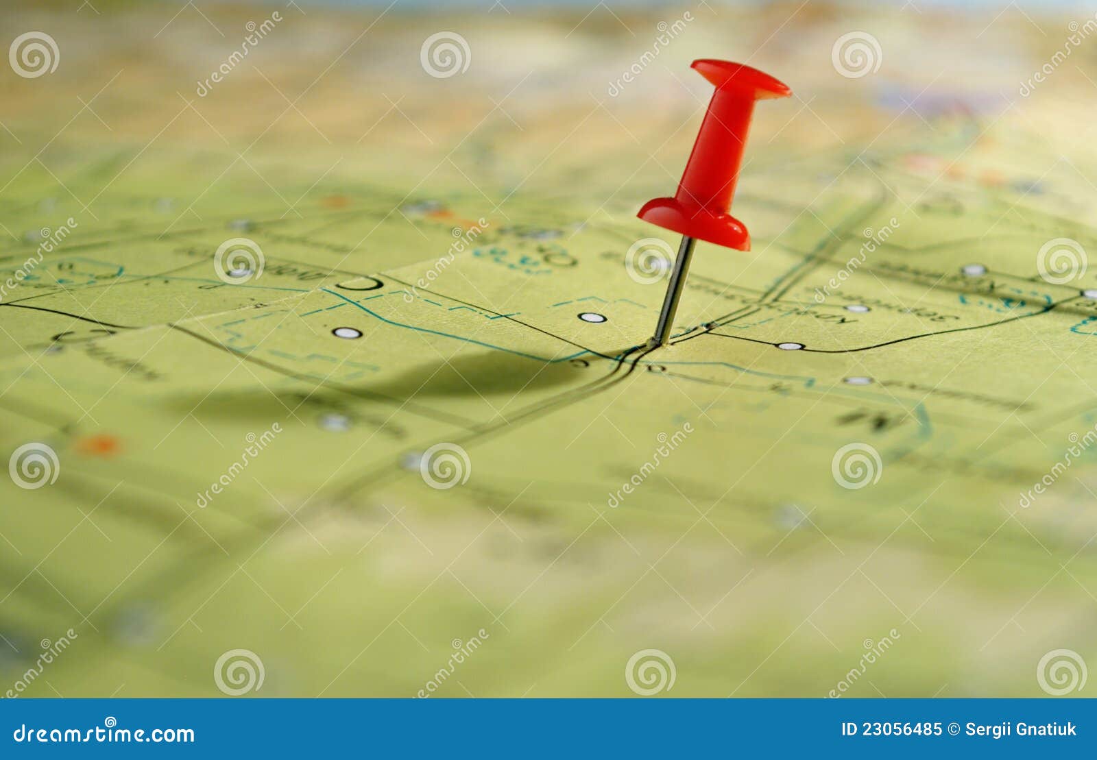 Map and pushpin stock image. Image of mark, pushpin, line - 23056485