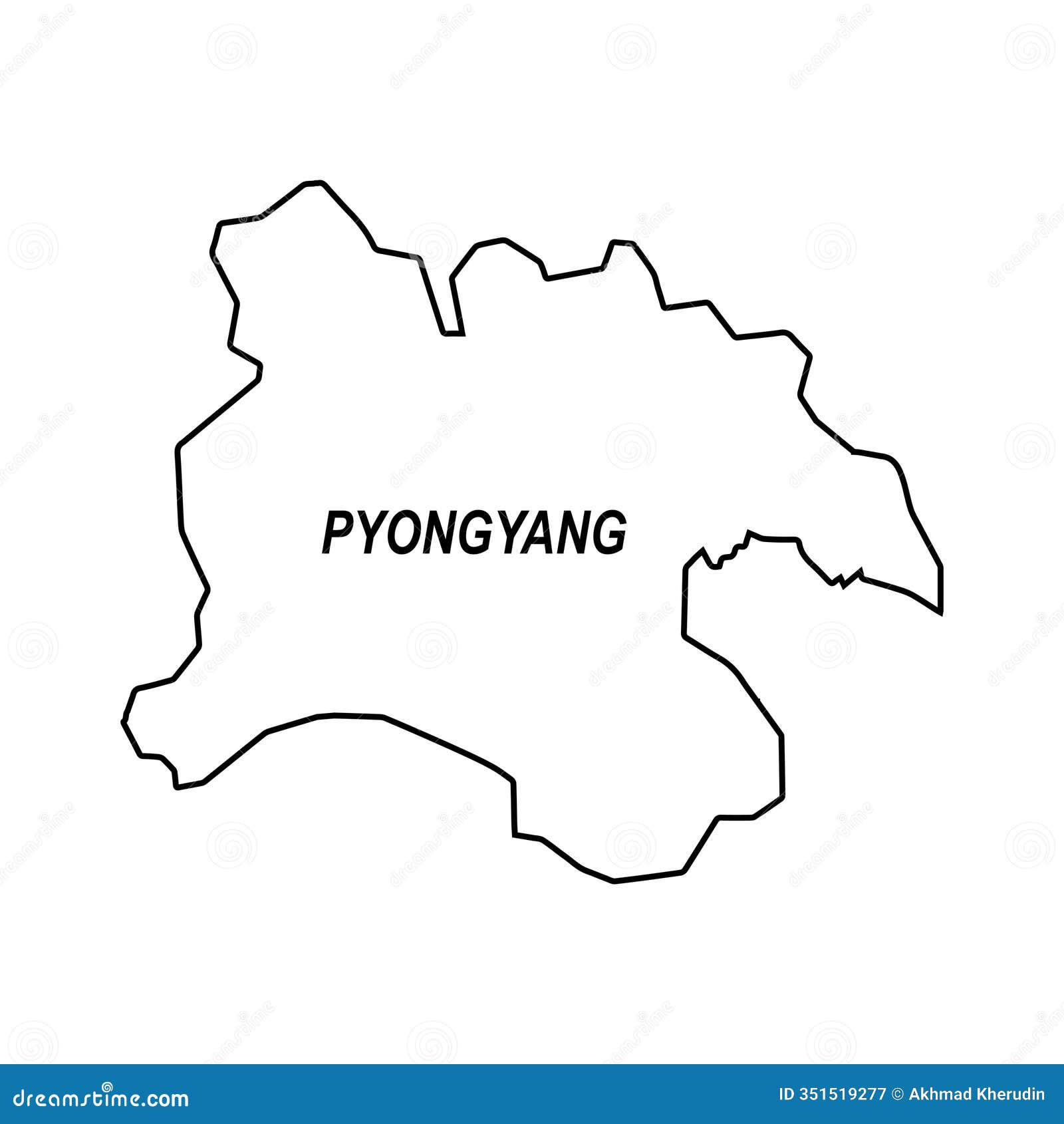Map of Pyongyang City, North Korea Stock Vector - Illustration of earth ...