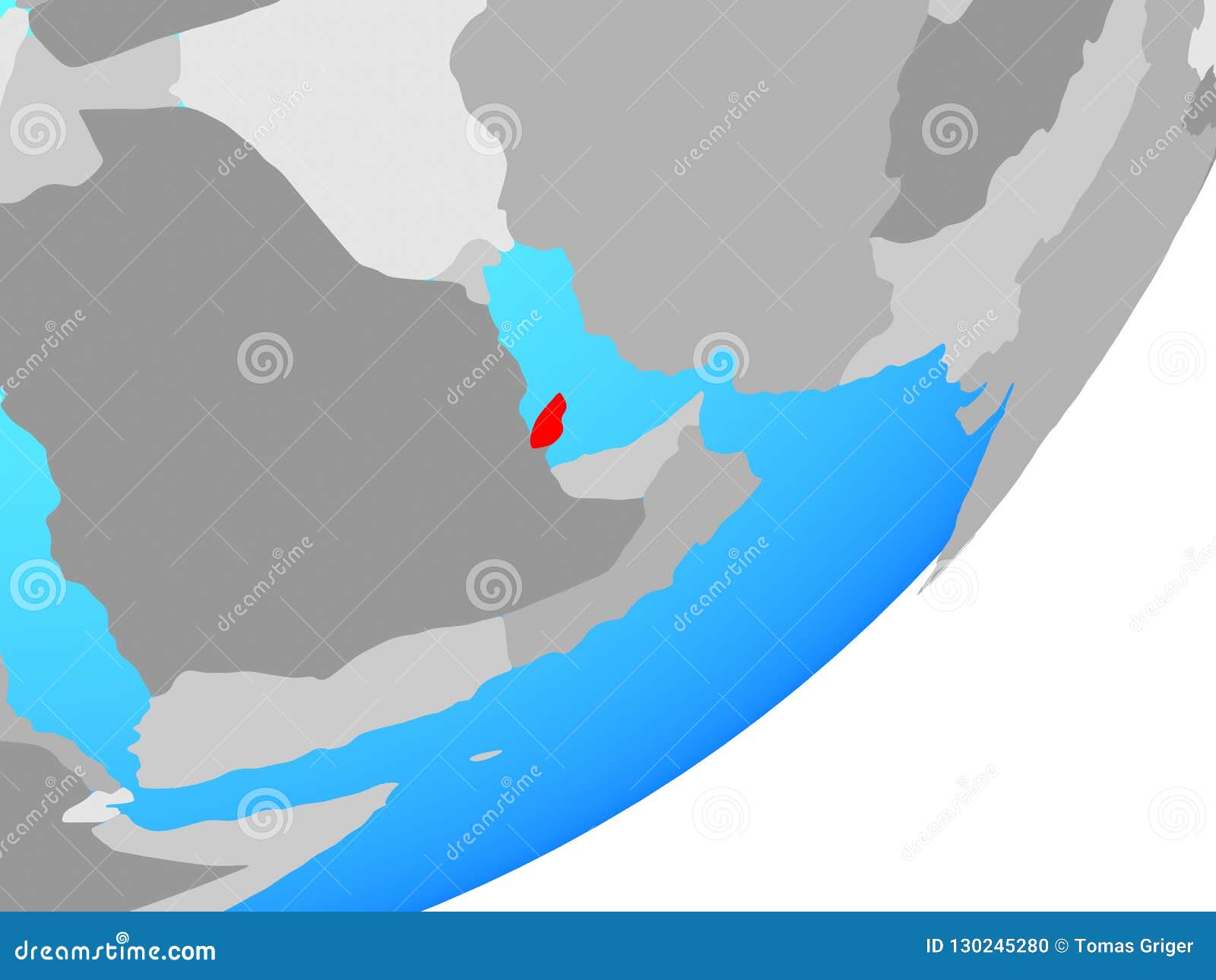Map of Qatar on globe stock illustration. Illustration of qatari ...
