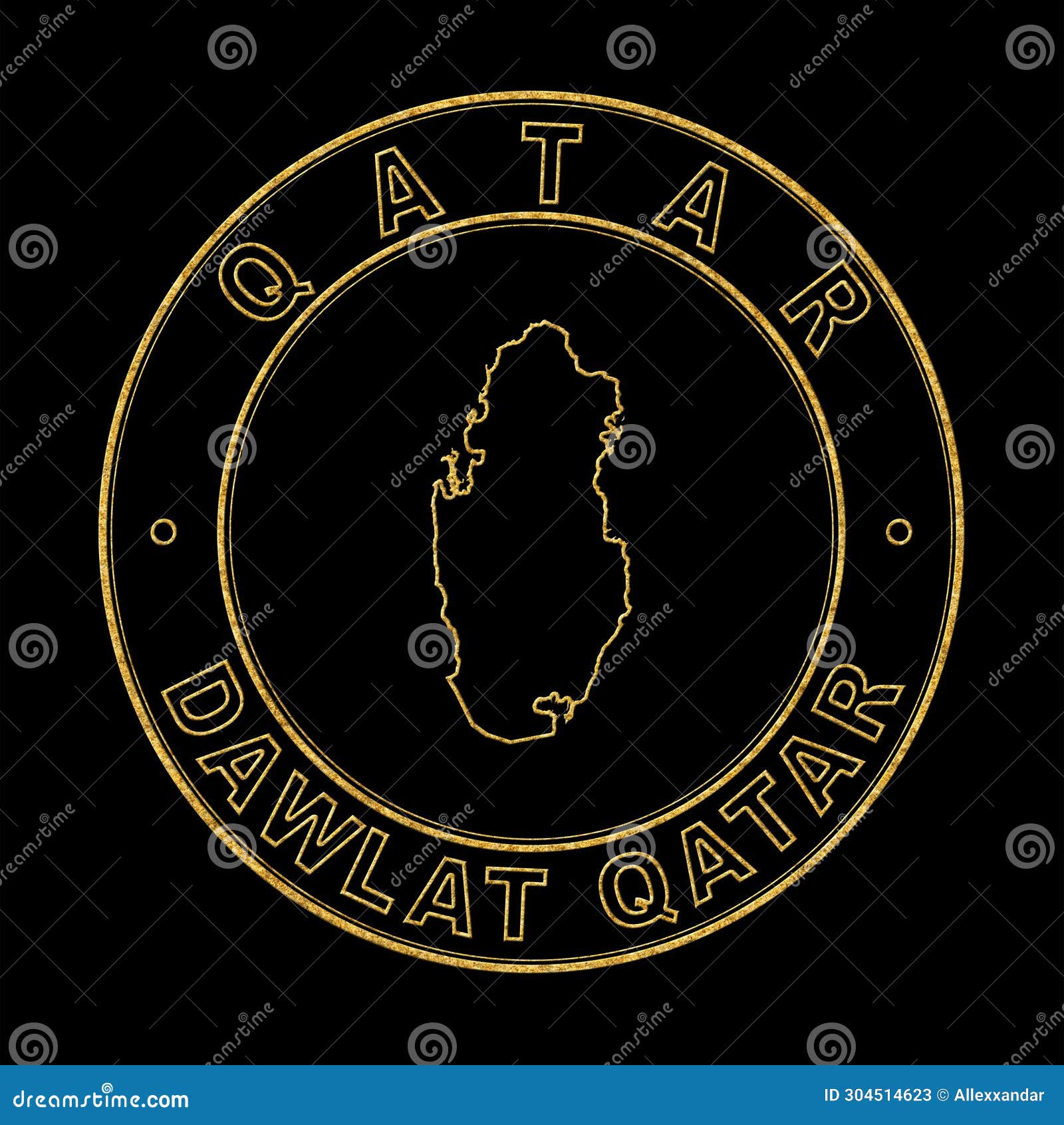 Qatar 3d Golden Map Royalty-Free Stock Photography | CartoonDealer.com ...