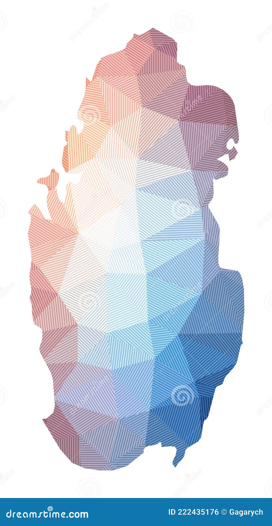 Map of Qatar. stock vector. Illustration of banner, boundary - 222435176