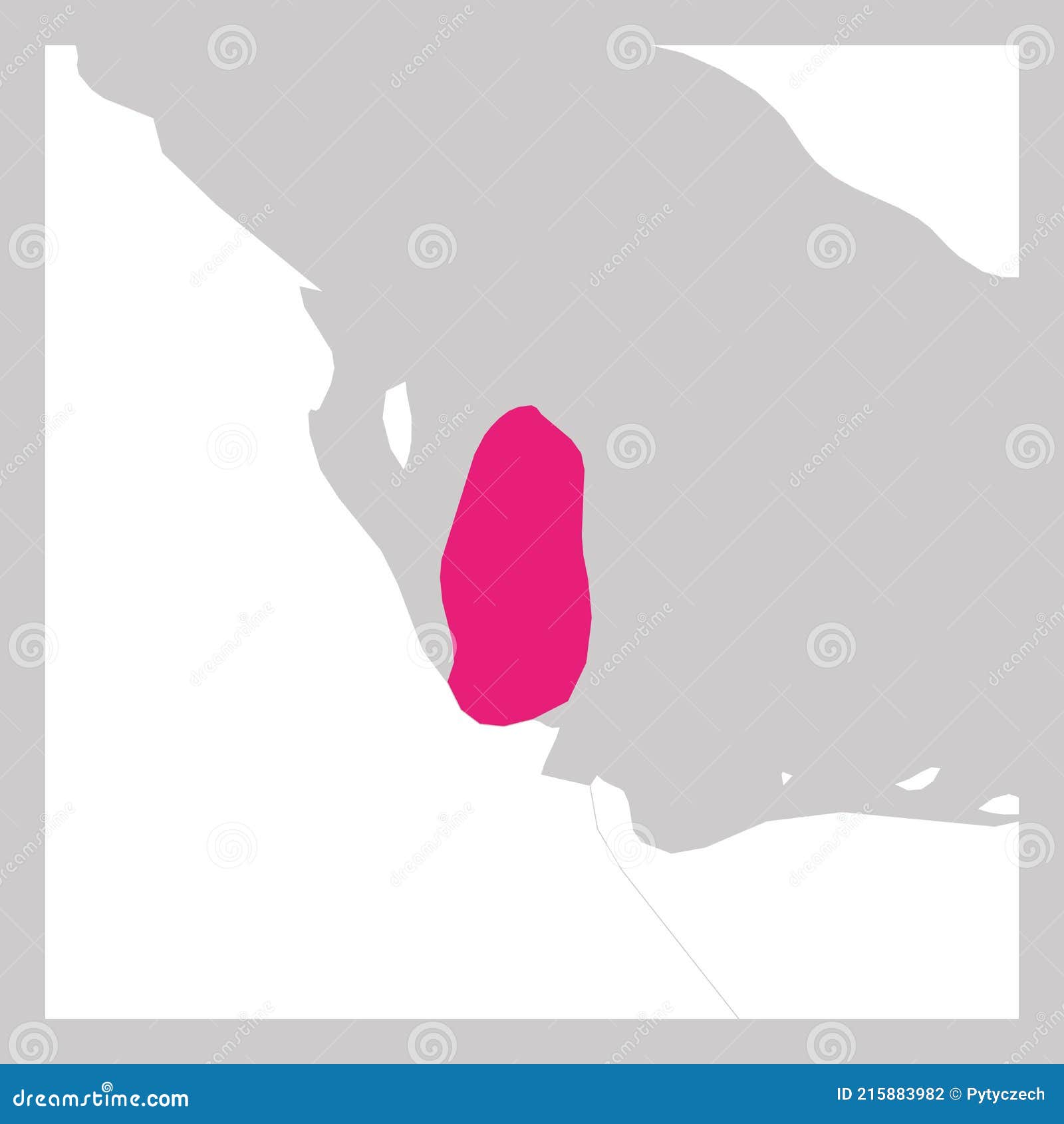 Map of Qatar Pink Highlighted with Neighbor Countries Stock Vector ...