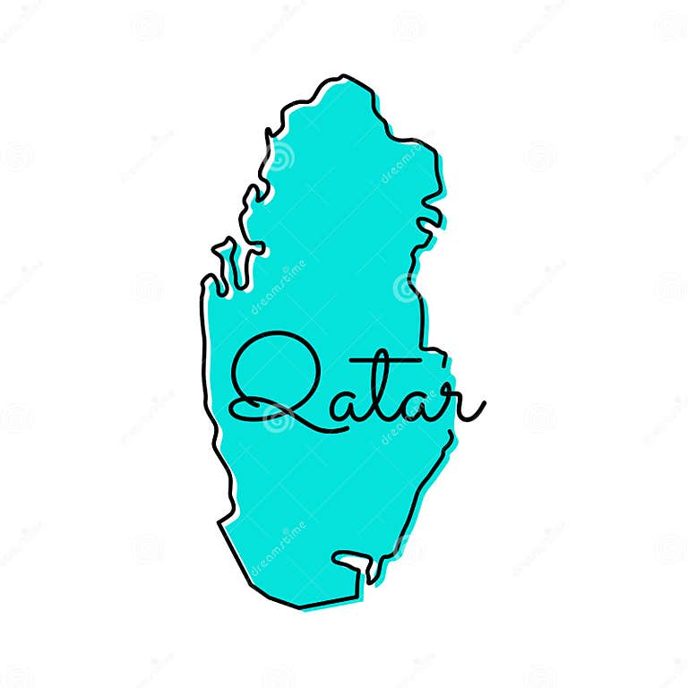 Map of Qatar Vector Design Template. Stock Vector - Illustration of ...