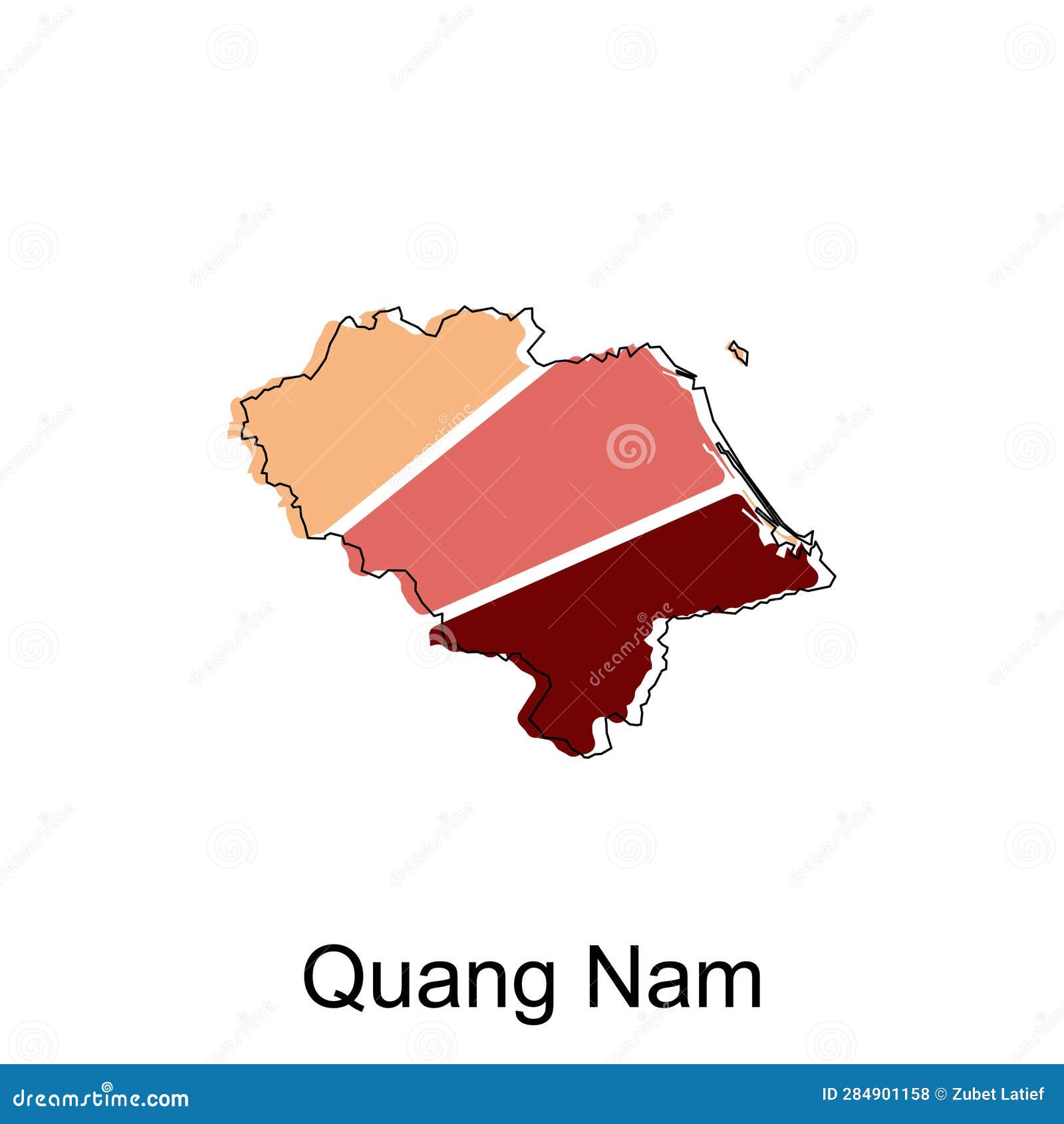 Map of Quang Nam Geometric Vector Design Template,suitable for Your ...