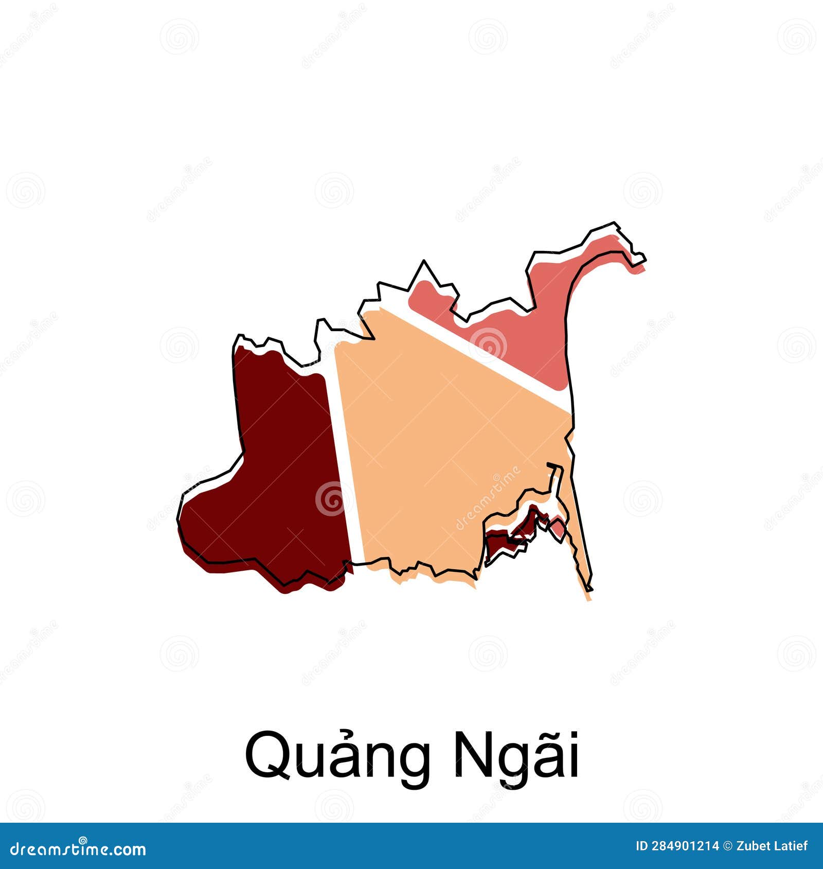 Map Of Quang Ngai Modern Outline High Detailed Illustration Map, World ... Map Of Quang Ngai Modern Outline High Detailed Illustration Map, World ...