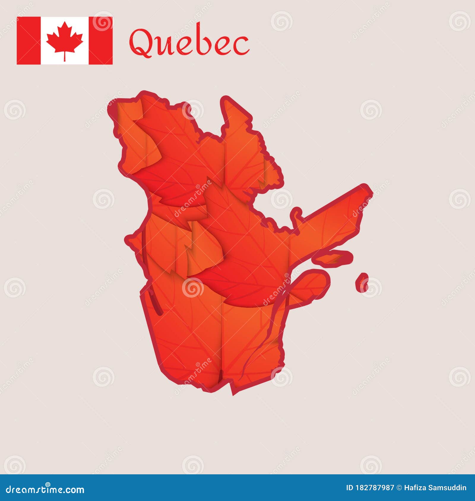 Map Of Quebec, Canada Cartoon Vector | CartoonDealer.com #182787987