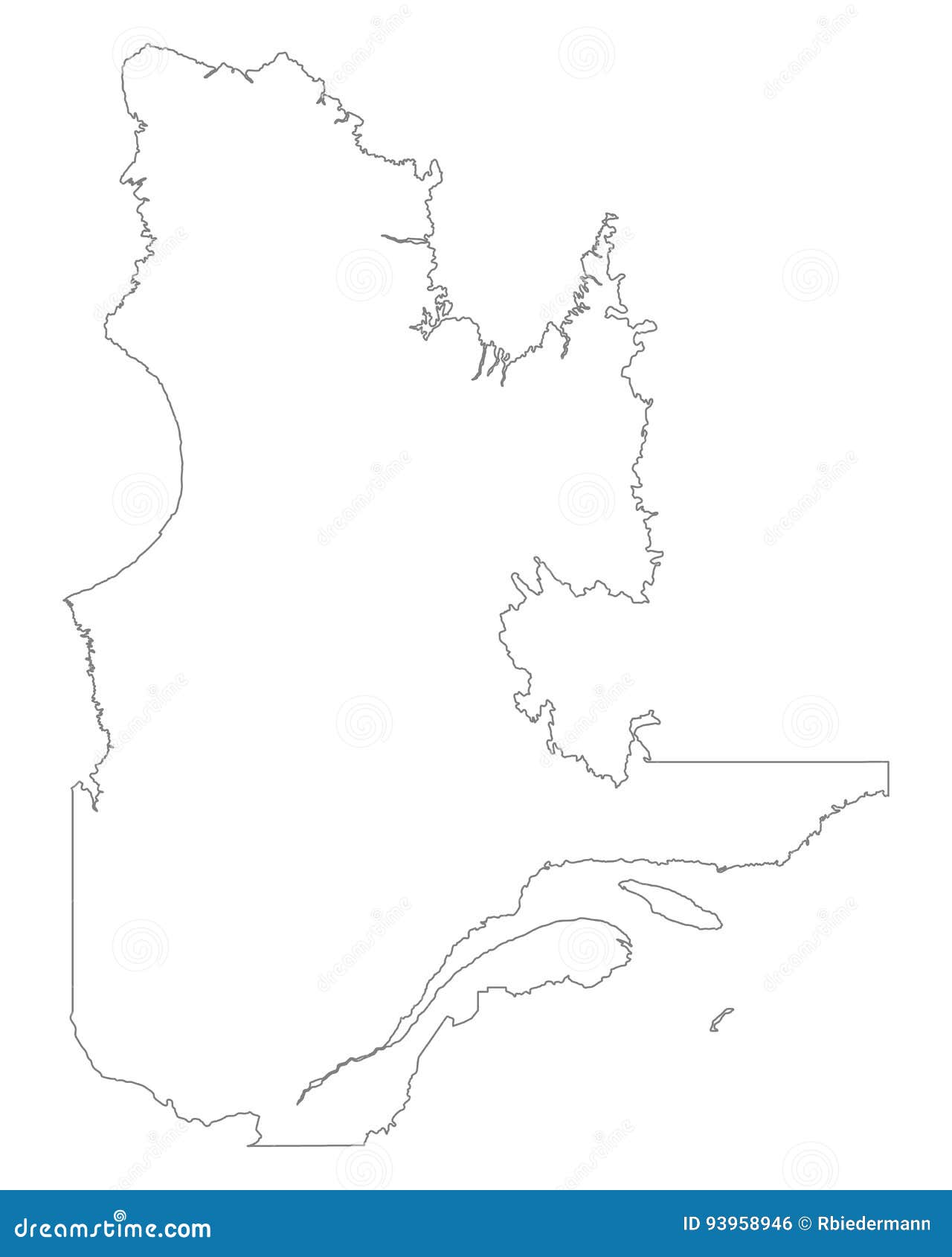 Map of Quebec stock vector. Illustration of grey, province - 93958946