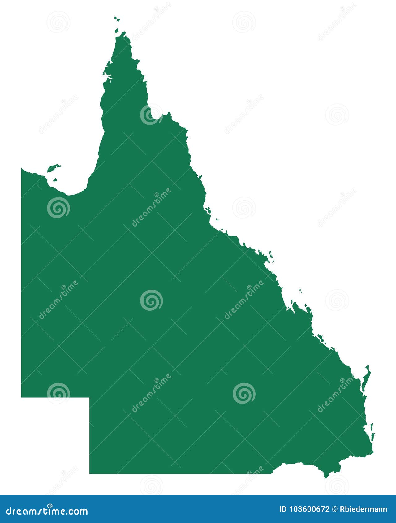 Map of Queensland stock vector. Illustration of contour - 103600672
