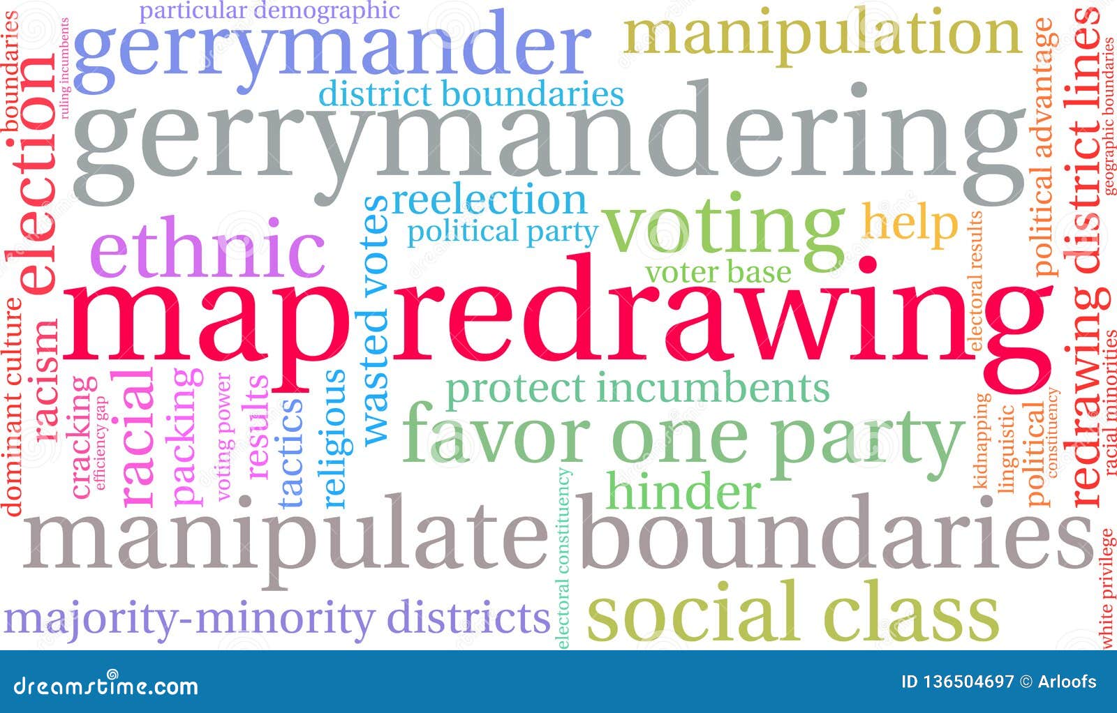 Map Redrawing Word Cloud Vector Illustration | CartoonDealer.com #136504648