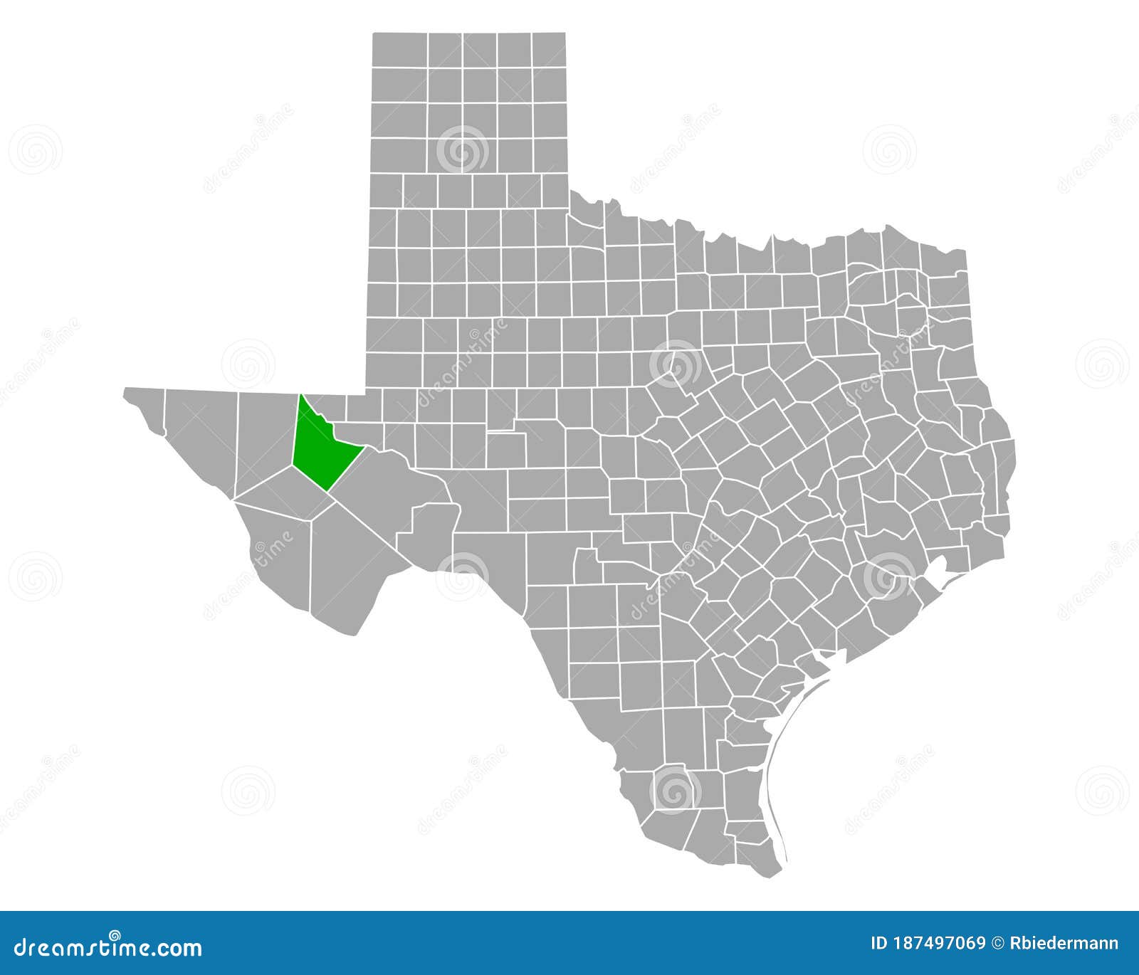 Map of Reeves in Texas stock vector. Illustration of county - 187497069
