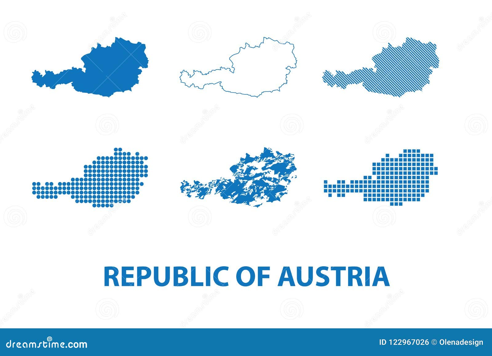 Austria Map - Vector Contour Illustration Royalty-Free Stock Image ...