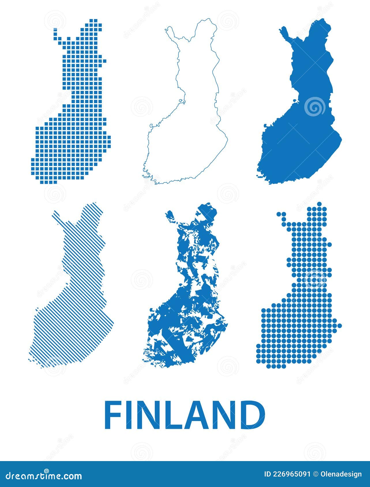 Finland Vector Map Sticker. | CartoonDealer.com #93381575