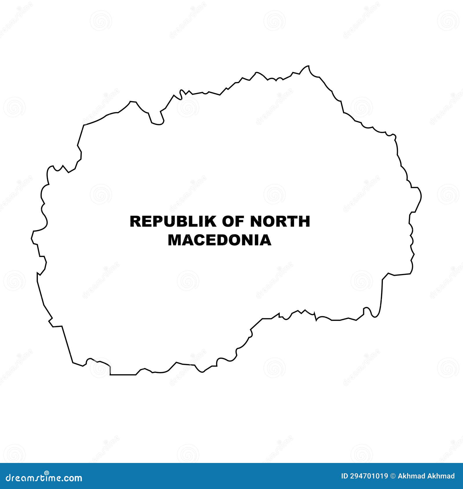 Map of Republic of North Macedonia Icon Stock Vector - Illustration of ...