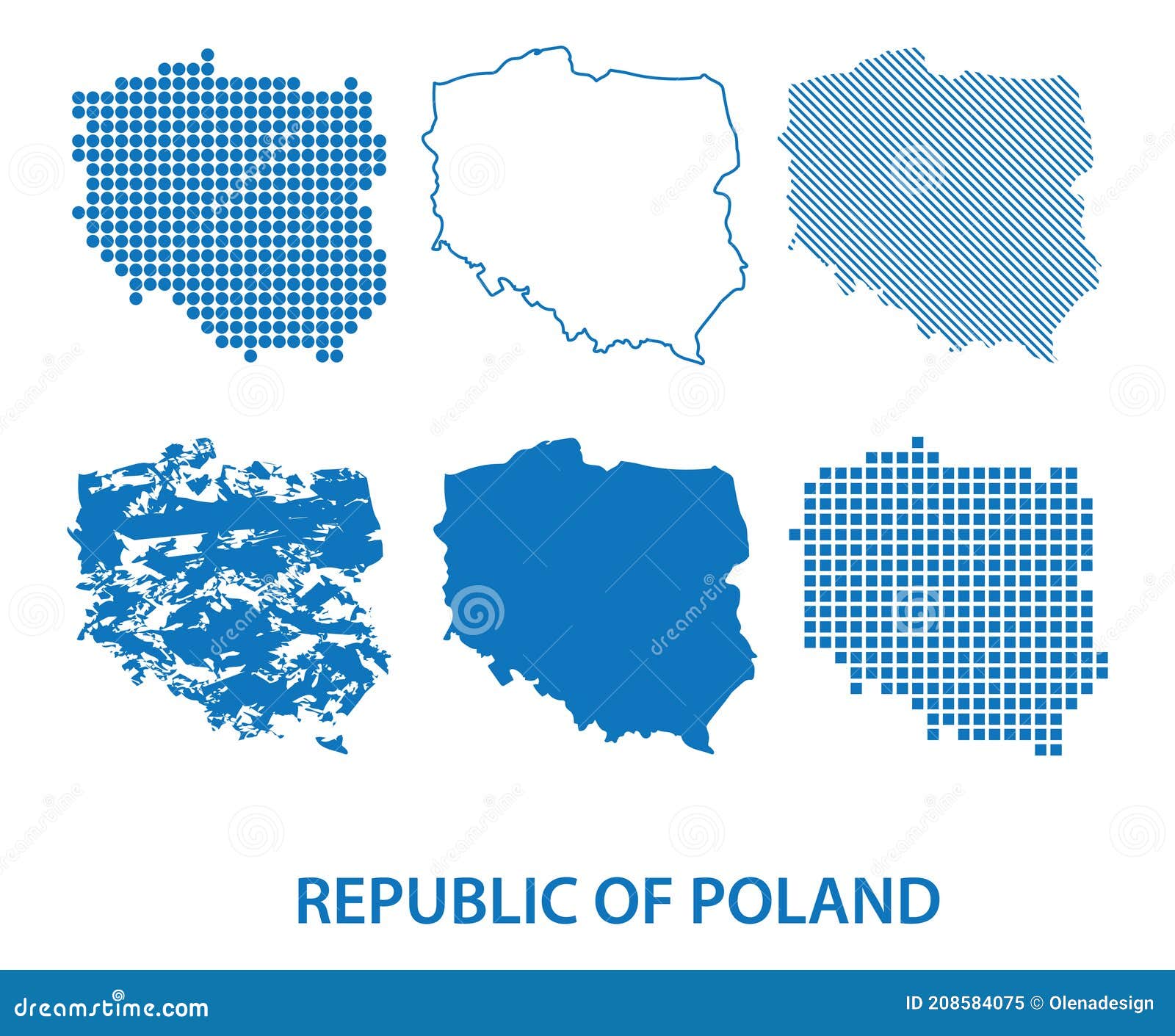Poland Map Vector, Isolated On White Background. Black Map Template ...
