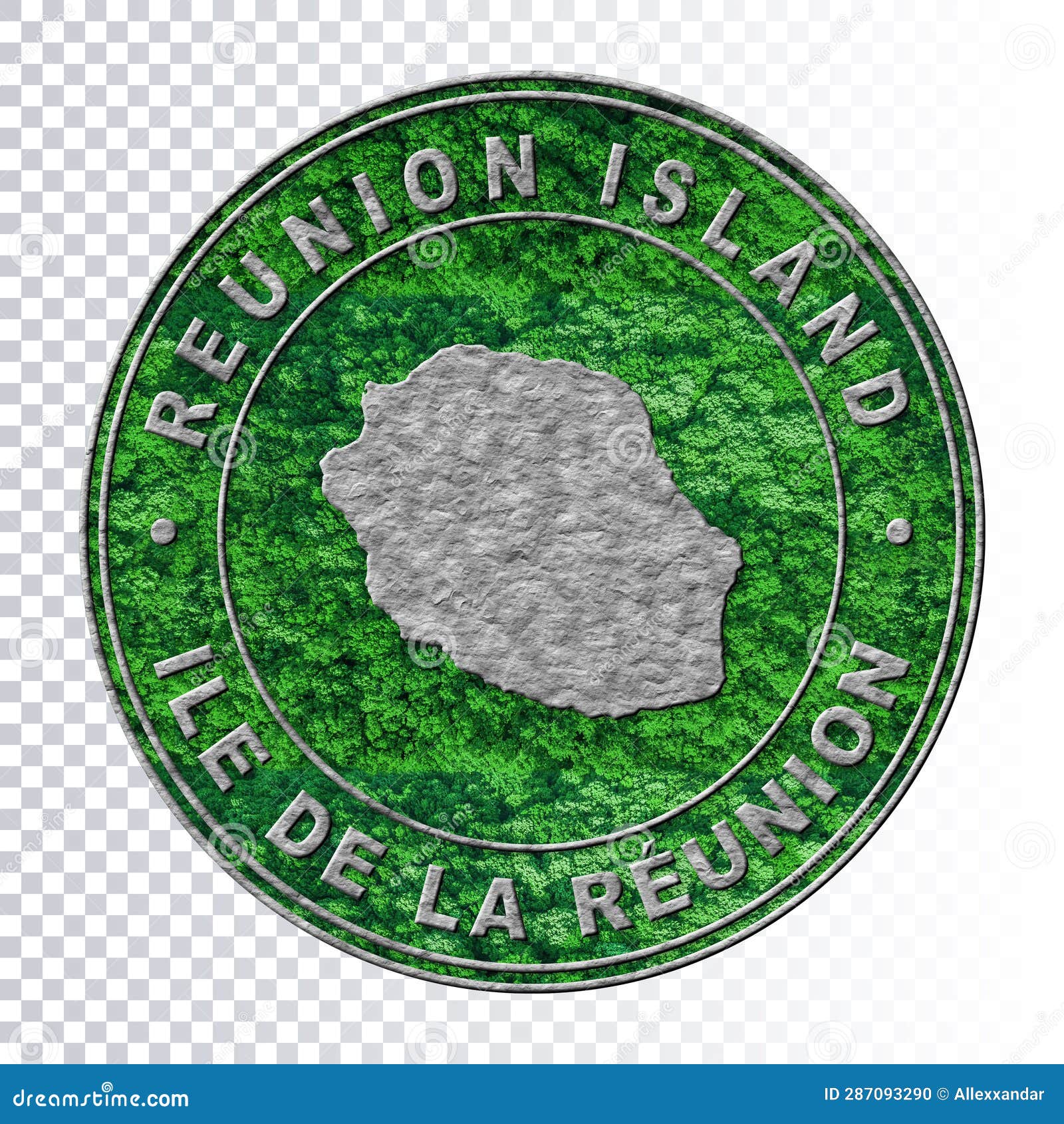 Map of Reunion, Environment Concept, Co2 Emission Concept Stock ...