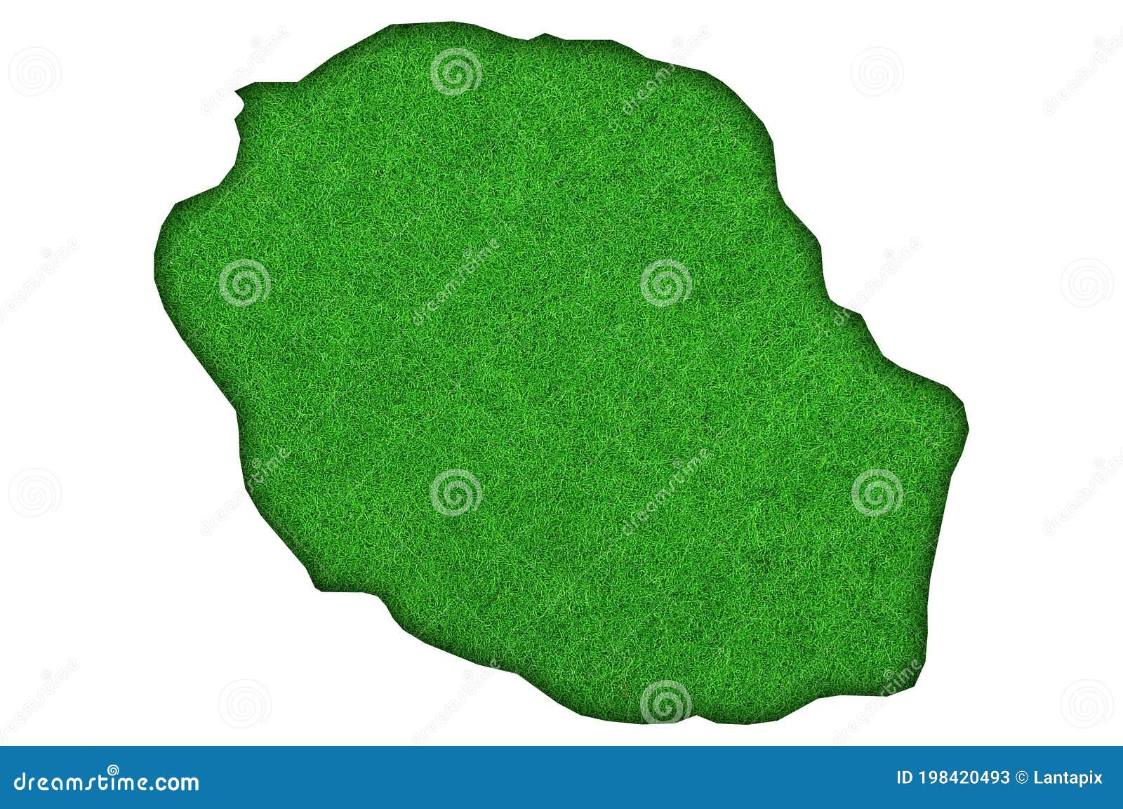 Map of La Reunion on Green Felt Stock Illustration - Illustration of ...